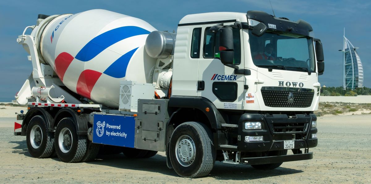 Cemex unveiled the first fully electric ready-mix truck in the Middle ...