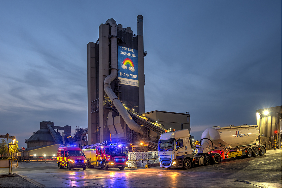 Thank You Message On The Tower | CEMEX UK